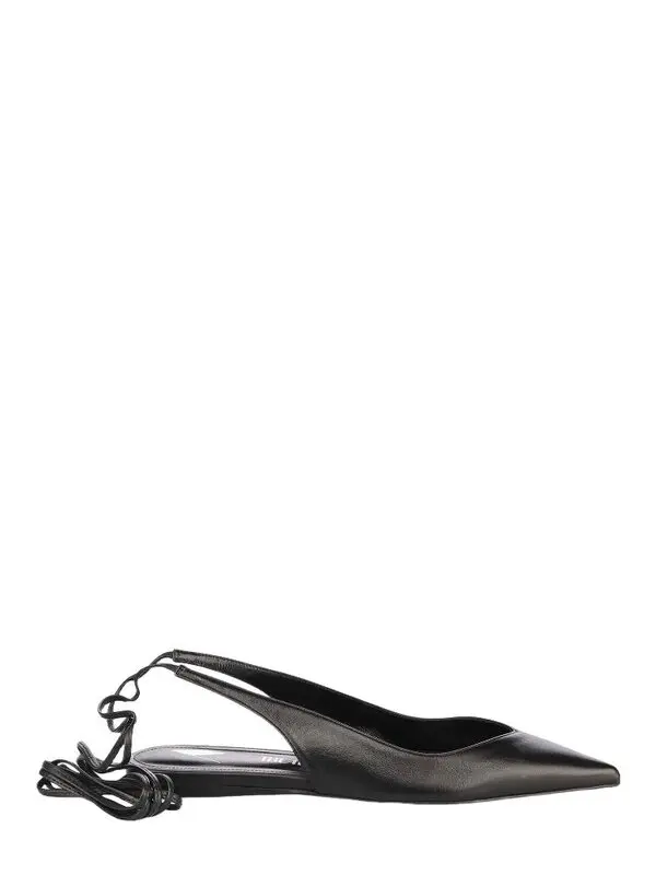 Attico Venus Slingback Ballerina Flats - Black