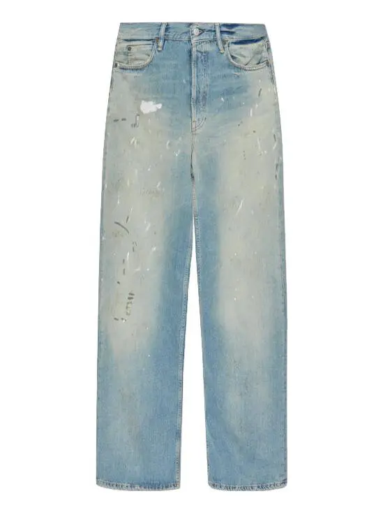 Acne Studios Multi-pocket Distressed Light Wash Jeans - Light Blue