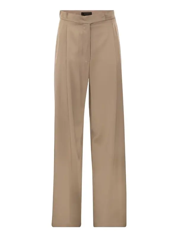 Max Mara High Waisted Pleated Trousers - Nude