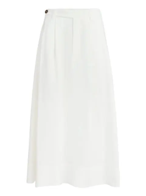 Brunello Cucinelli Pleated Maxi Skirt - White