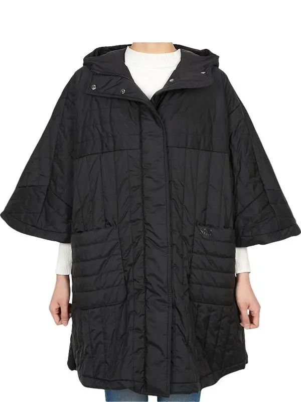 Max Mara Quilted Hooded Jacket - Black