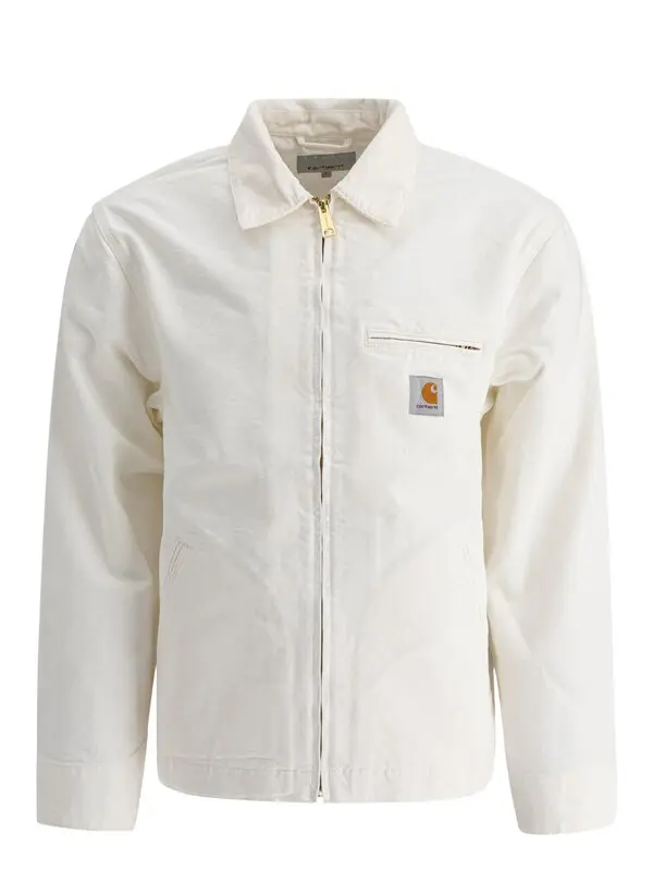 Carhartt Work In Progress Detroit Canvas Zip Jacket - White