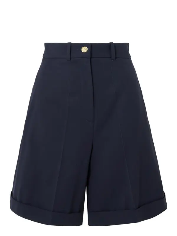 PATOU High-waisted Shorts With Side Pockets - Black