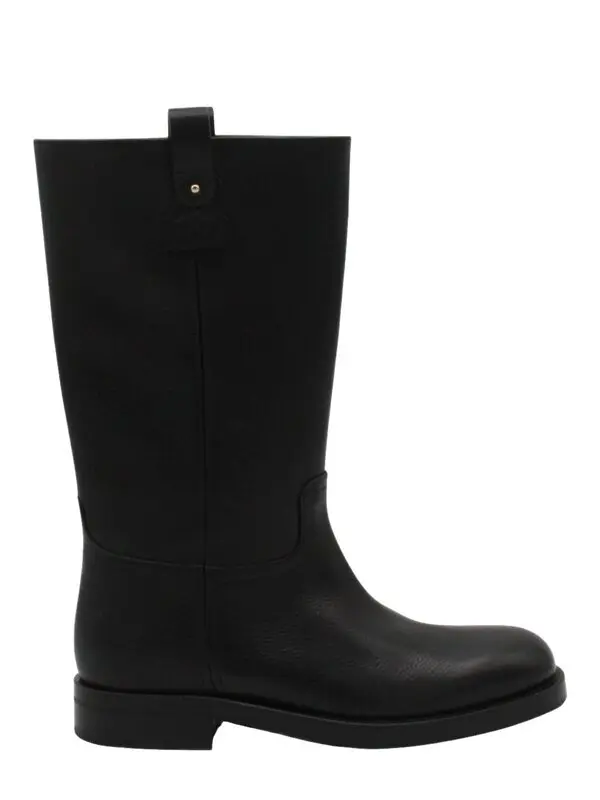 Church's Hammered Leather Round-toe Boots - Black