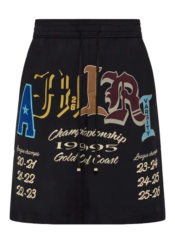 Amiri Varsity Patch Shorts - Black