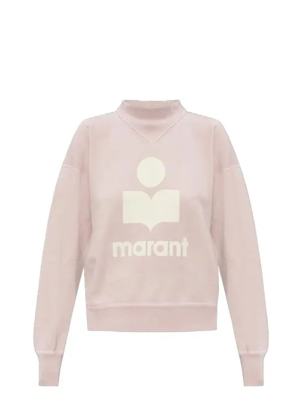 Isabel Marant Étoile Logo-print Mock Neck Sweatshirt - Pink