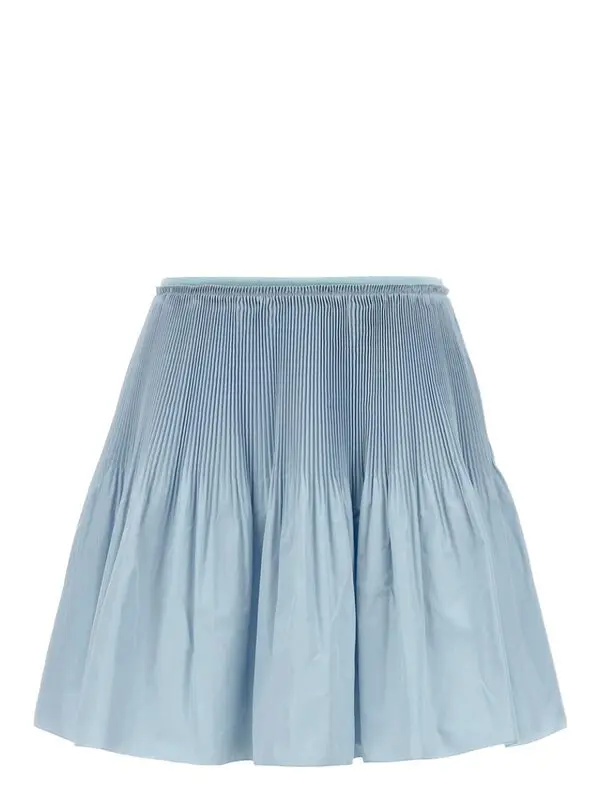 Red Valentino High Waist Pleated Mini Skirt - Blue