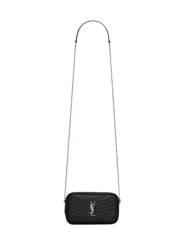 Saint Laurent Lou Quilted Mini Shoulder Bag - Black