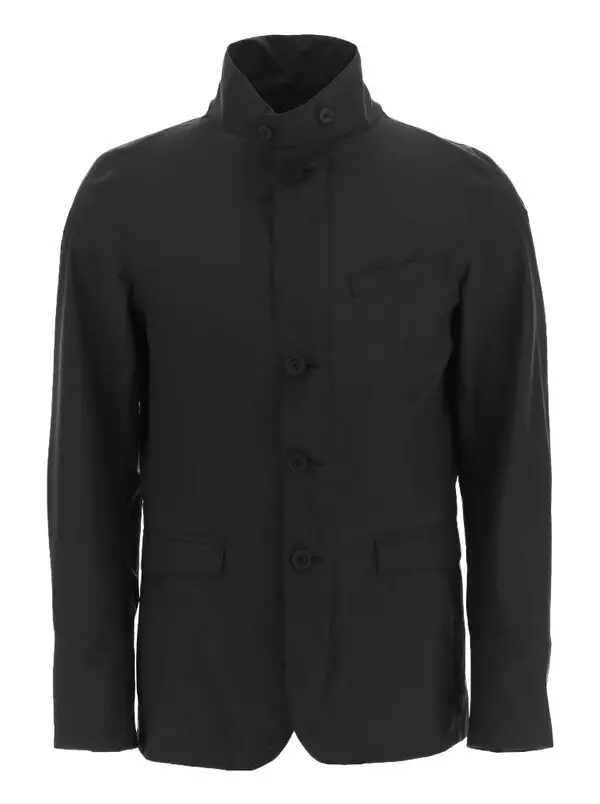 Herno High-neck Buttoned Gore-tex Jacket - Black