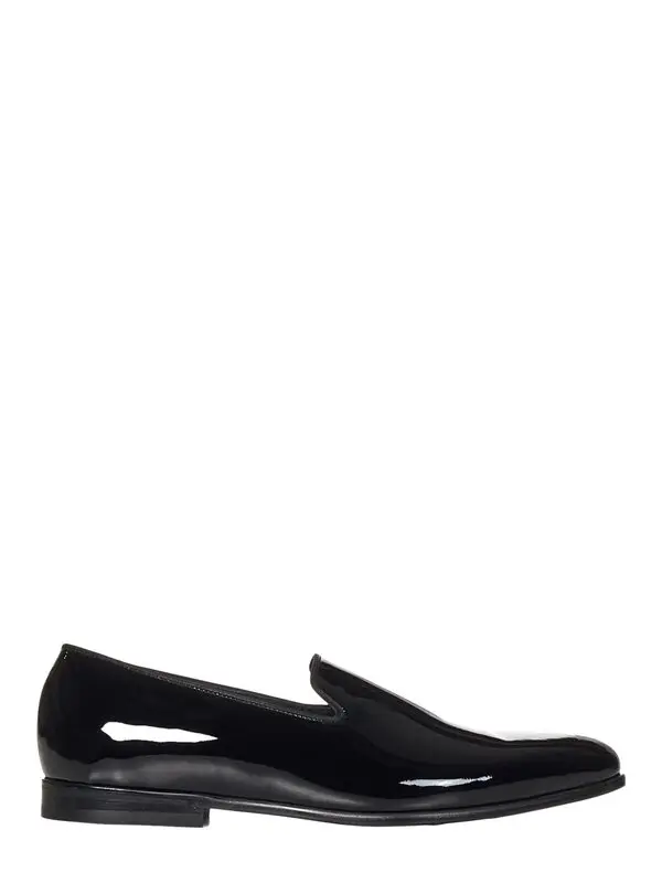 DOUCAL'S Patent Leather Loafers - Black