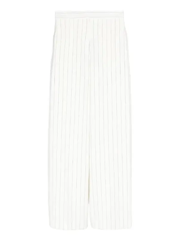 Max Mara High-waisted Wide-leg Trousers With Stripes - No