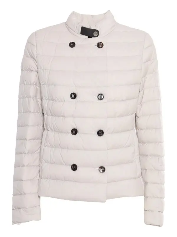 MOORER Clement Quilted Double-breasted Down Jacket - White