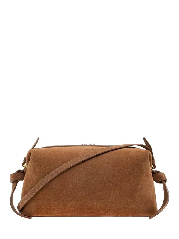 Yuzefi Brioche Knotted Shoulder Bag - Brown