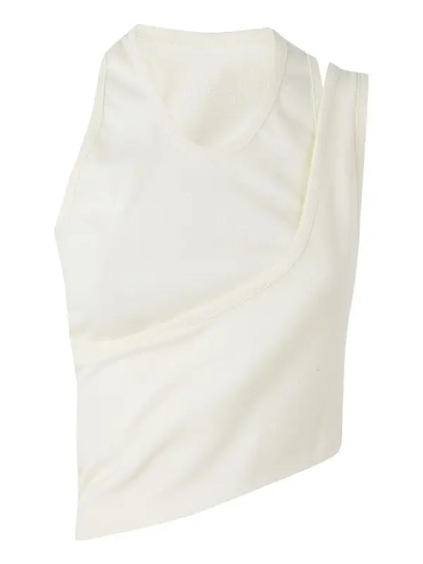 LOW CLASSIC Asymmetrical Ruched Tank Top - No