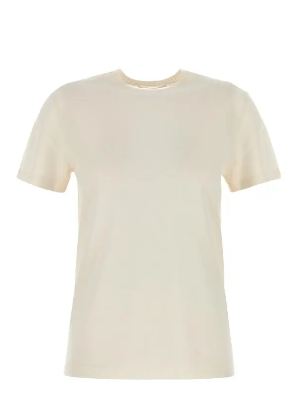 Co Name Short-sleeved Crewneck T-shirt - Ivory