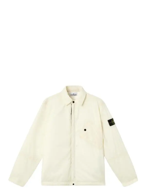 Stone Island Logo Patch Long-sleeved Jacket - Ivory