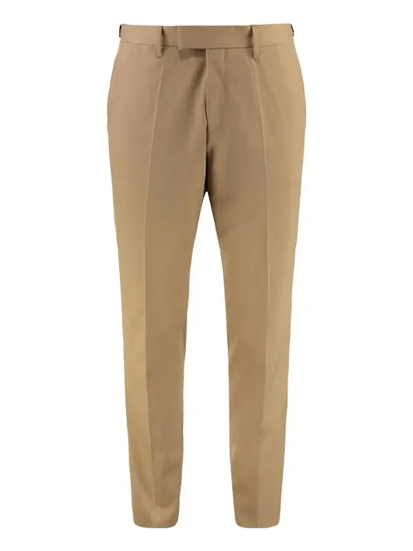 Hugo Boss Flat-front Tailored Trousers - Brown