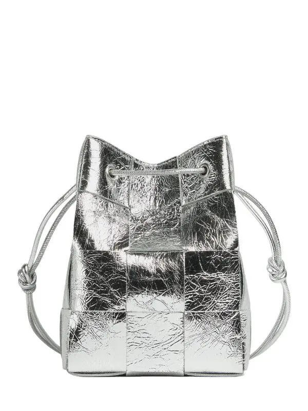 Bottega Veneta Cassette Strapped Mini Bucket Bag - Gray
