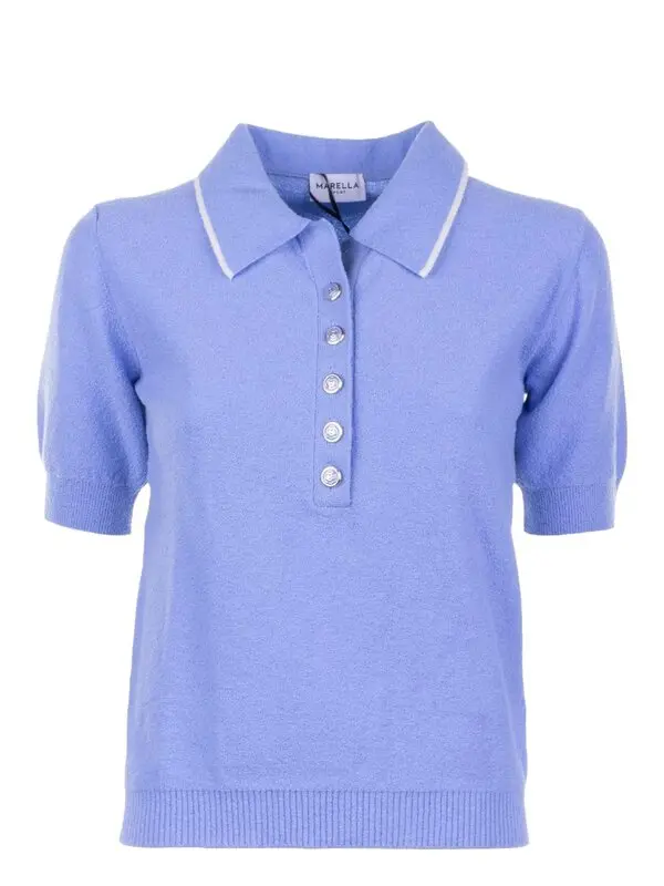 Marella Short-sleeved Polo Shirt - Blue