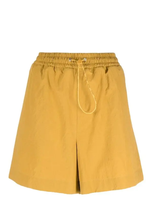 Moncler Logo Elasticated Waistband Shorts - Yellow