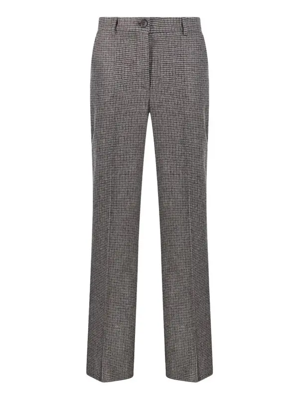 P.a.r.o.s.h Houndstooth Tailored Trousers - Gray