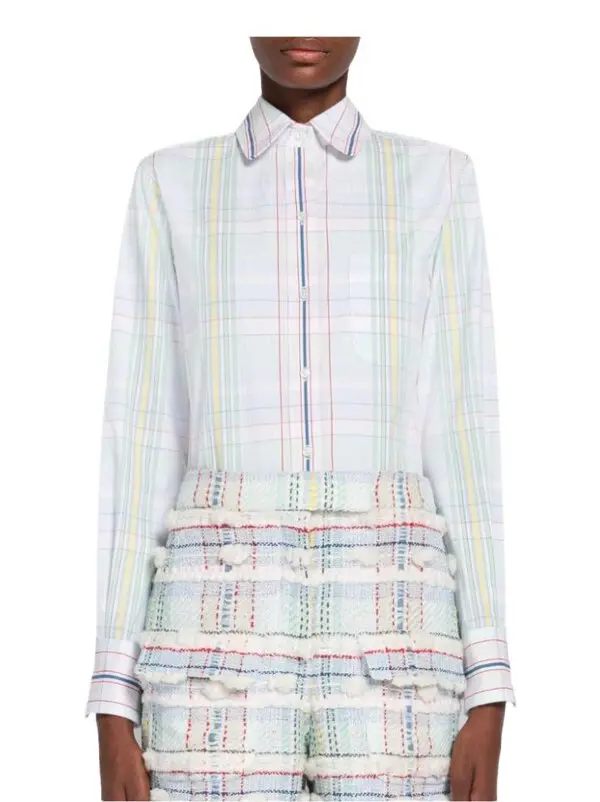 Thom Browne Checked Seersucker Shirt - Multi-color