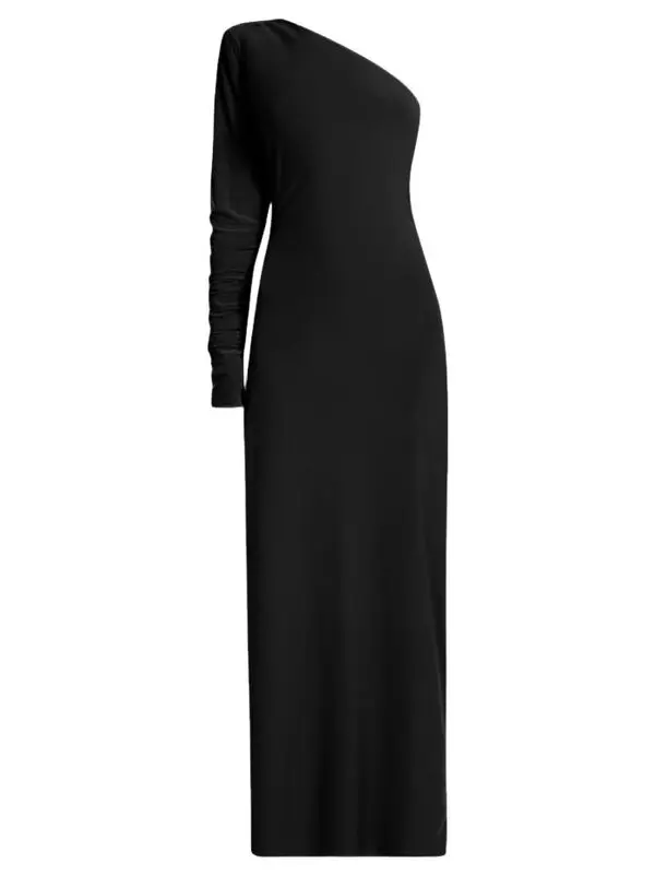 Sportmax Asymmetrical Jersey Dress - Black