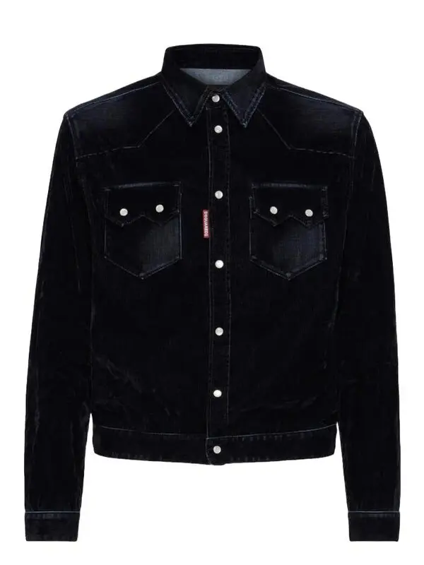 Dsquared2 Flocked Corduroy Jacket - Blue