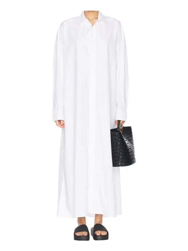 Wardrobe.NYC Oversized Shirt Dress - White