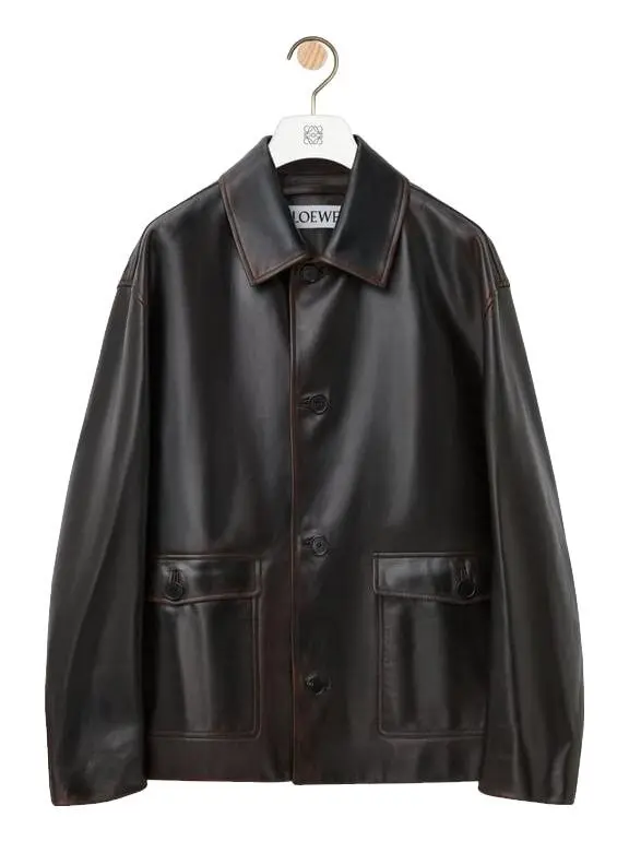 Loewe Nappa Calfskin Jacket - Ebony