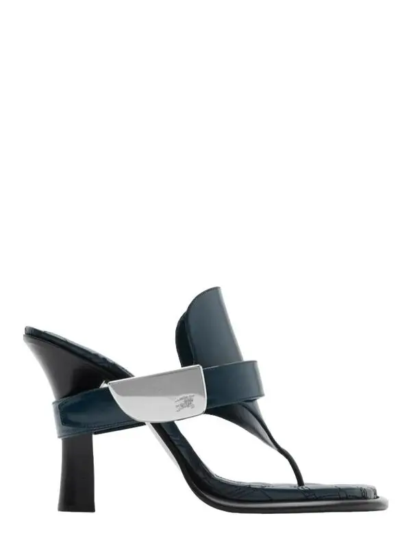 Burberry Quilted Leather Thong-strap Sandals - Black