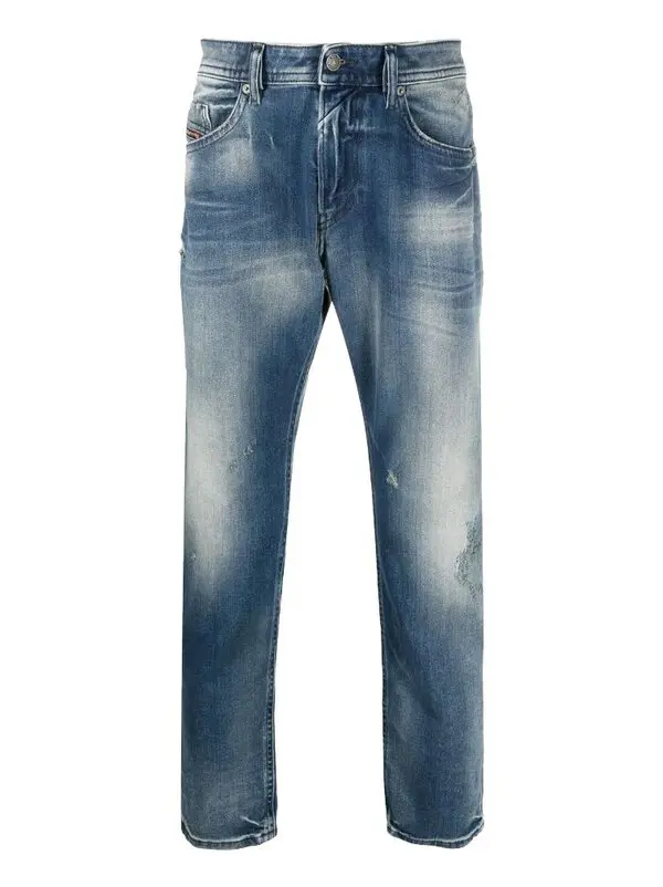 DIESEL® Skinny-cut Distressed Denim Jeans - Blue