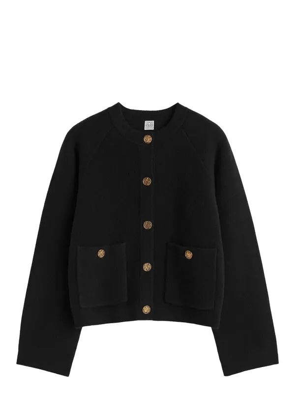 TOTEME Buttoned Knitted Cardigan - Black