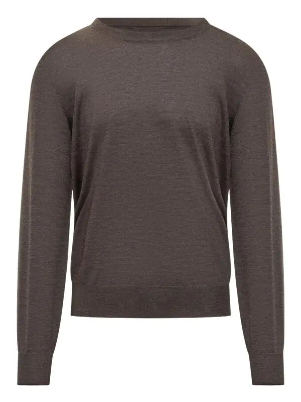 Brunello Cucinelli Crew Neck Long Sleeve Sweater - Black