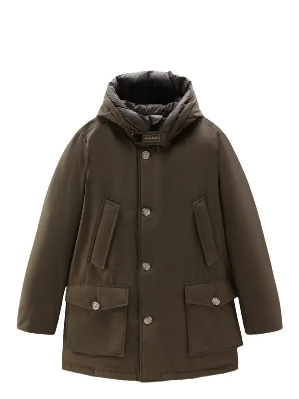 Woolrich Arctic Hooded Down Parka Coat - Brown