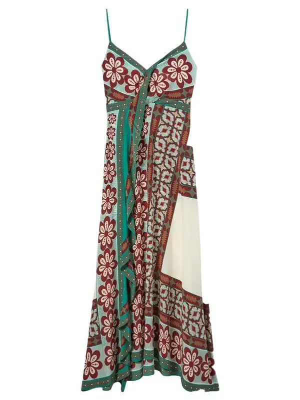 La DoubleJ Floral-print Crepe De Chine Maxi Dress - Multicolor