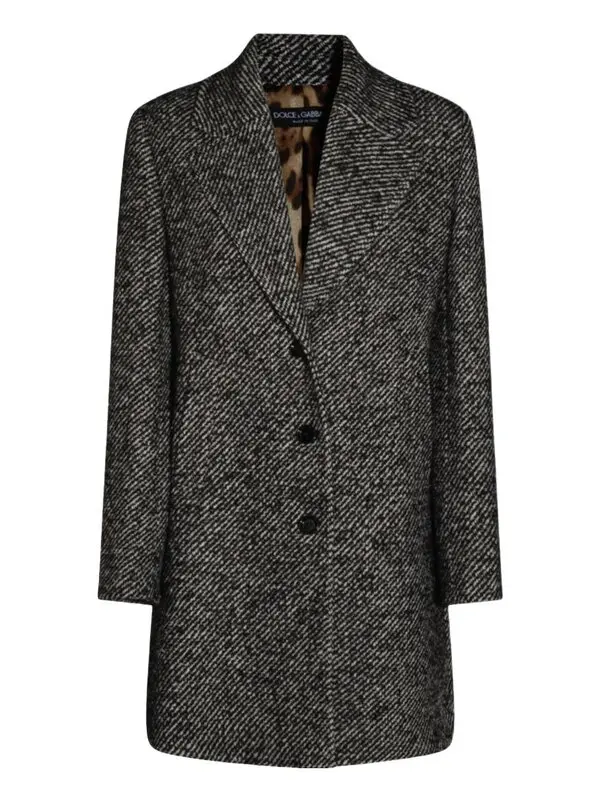 Dolce & Gabbana Straight Hem Coat - Grey