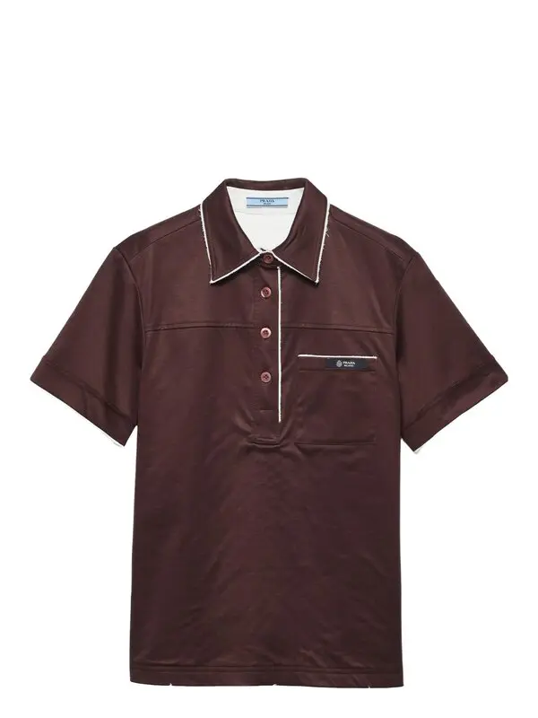 Prada Short-sleeved Polo Shirt - Ebony
