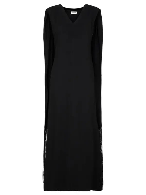 BY MALENE BIRGER Cressida Draped Maxi Dress With Tassels - Black