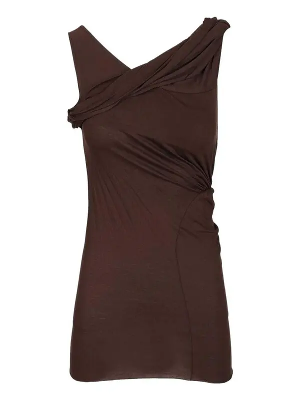 Rick Owens Sahara Ruched Top - Red