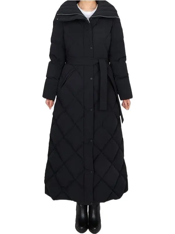 Mackage Quilted Down Jacket With Stand Collar - Black