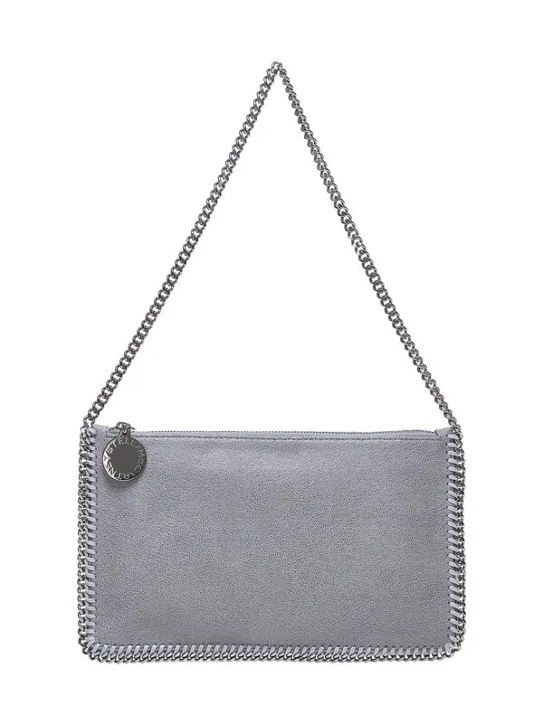 Stella McCartney Falabella Logo Charmed Shoulder Bag - Light Grey