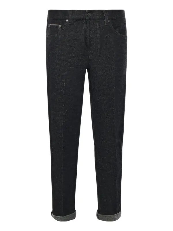 DONDUP Turn-up Straight-leg Jeans - Black