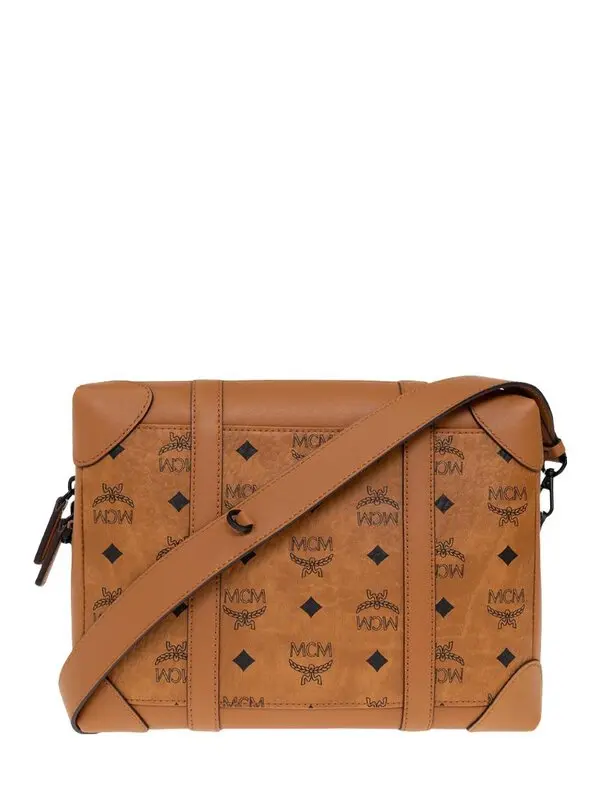 Mcm Logo Shoulder Bag - Brown