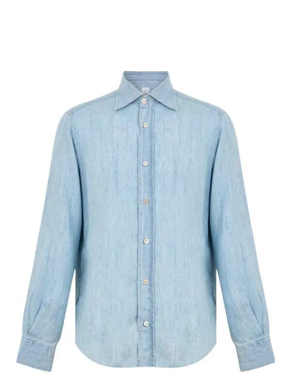 Eleventy Long-sleeved Shirt - Blue