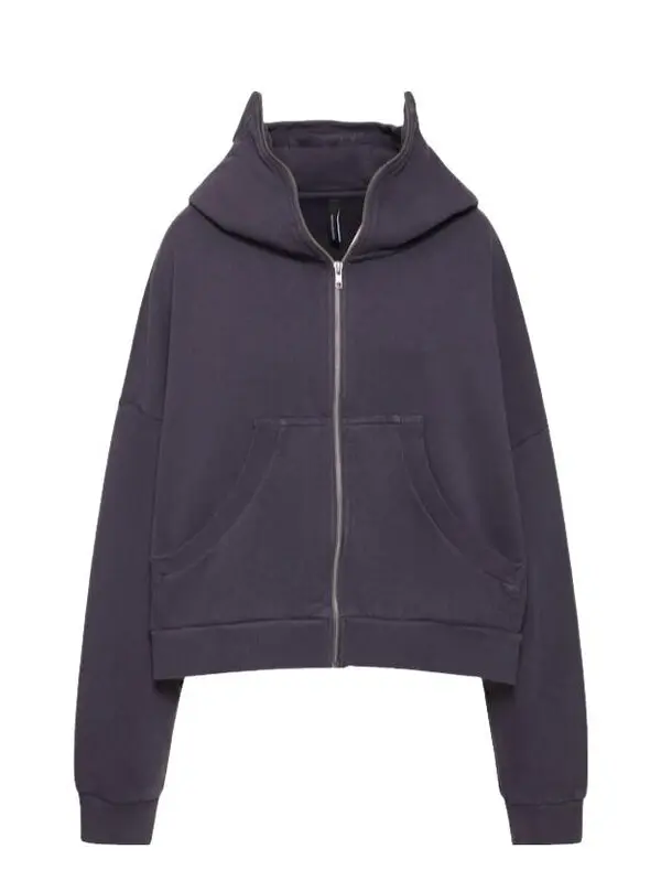 ENTIRE STUDIOS Full Zip Hooded Sweatshirt - Black