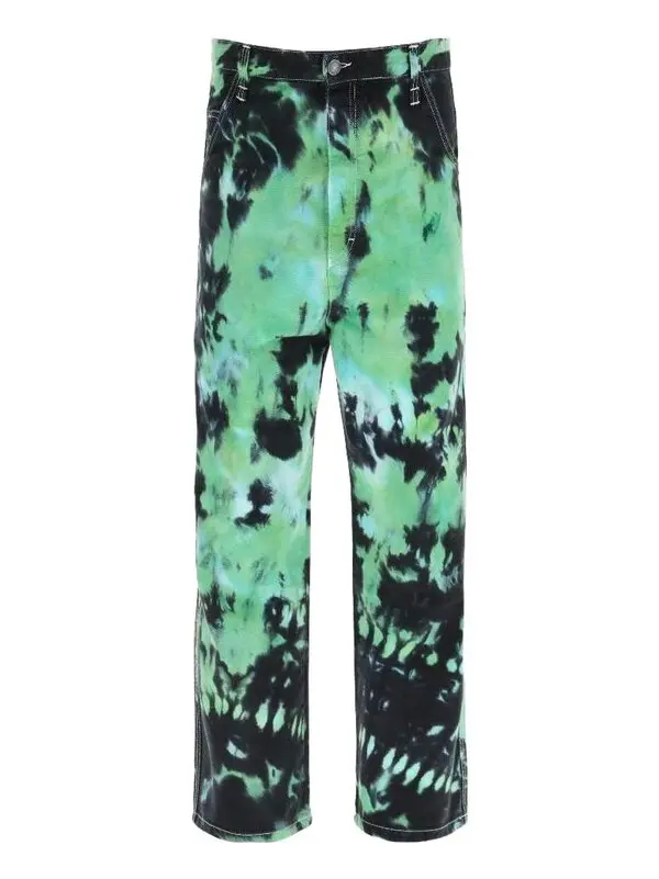 Ami Tie-dye High Waist Trousers - Green