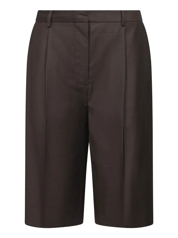 Loulou De Saison Adler Tailored Pleated Shorts - Black