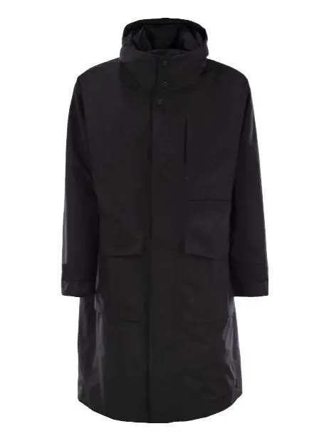 Herno Hooded Buttoned Coat - Black
