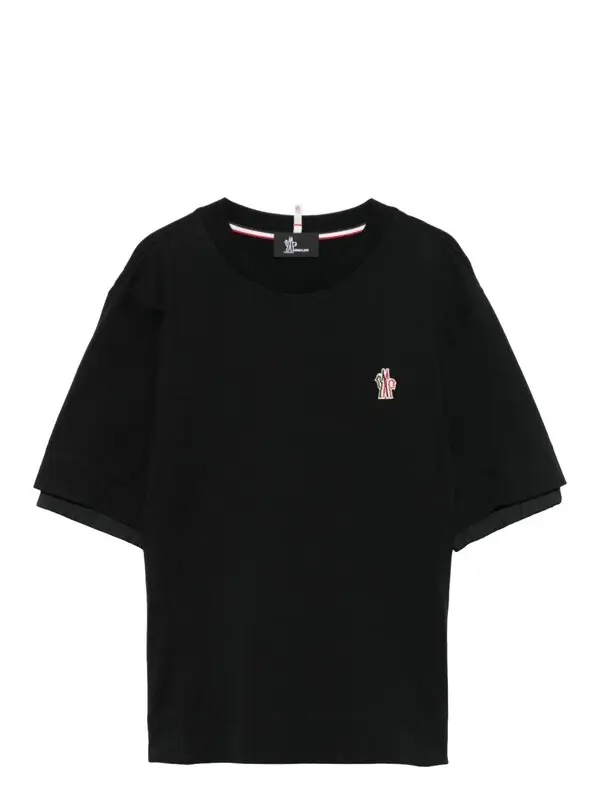 Moncler Logo Patch Crewneck T-shirt - Black